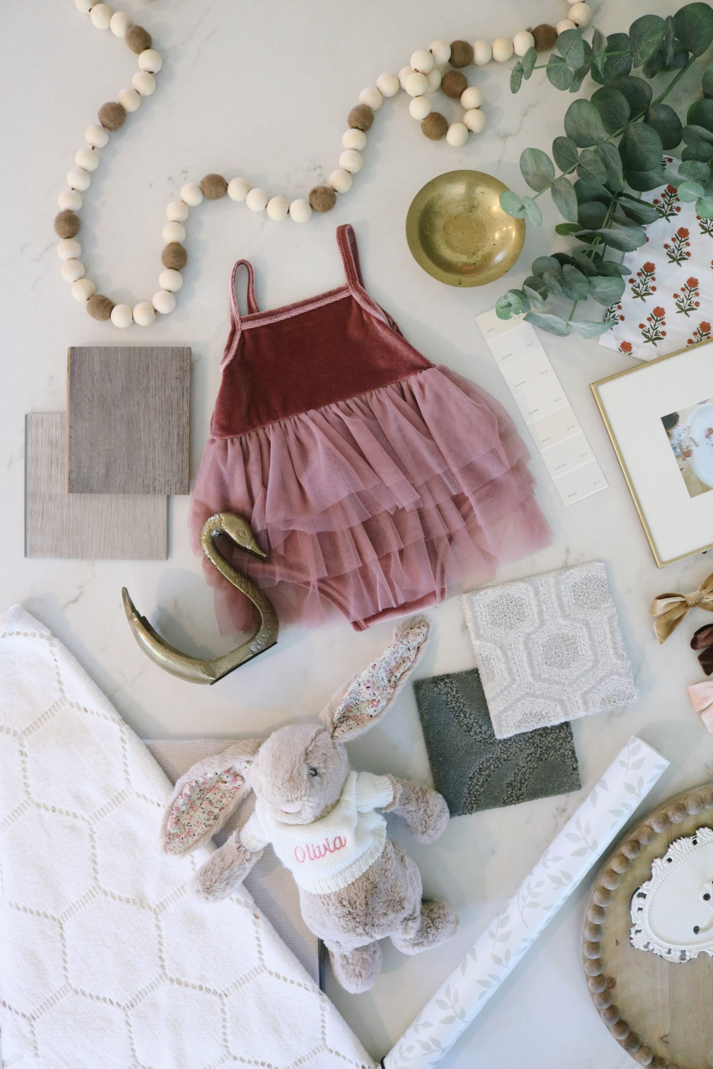 Vintage Baby Girl Nursery Mood Board Design - SUGAR MAPLE notes